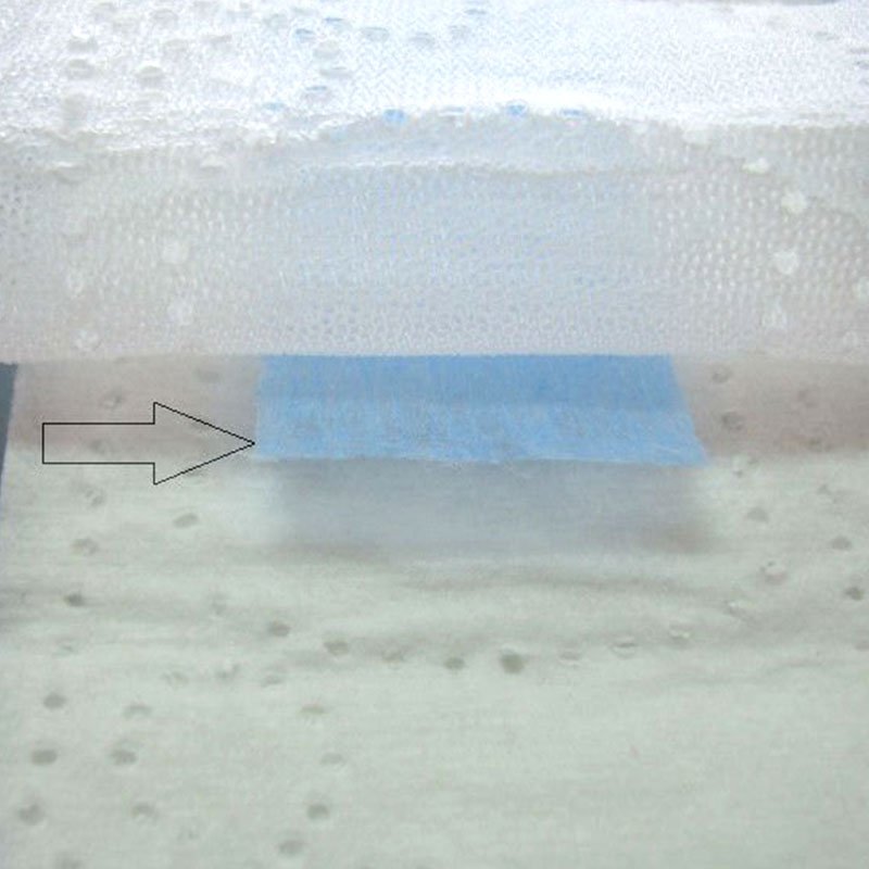 Hydrophilic ADL nonwoven fabric